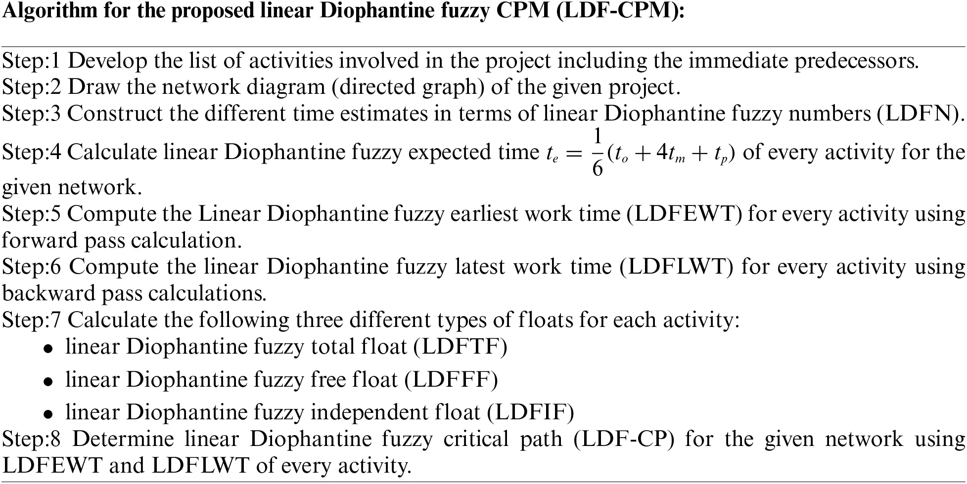 CMES | Free Full-Text | Optimization Algorithms of PERT/CPM Network Diagrams in Linear ...