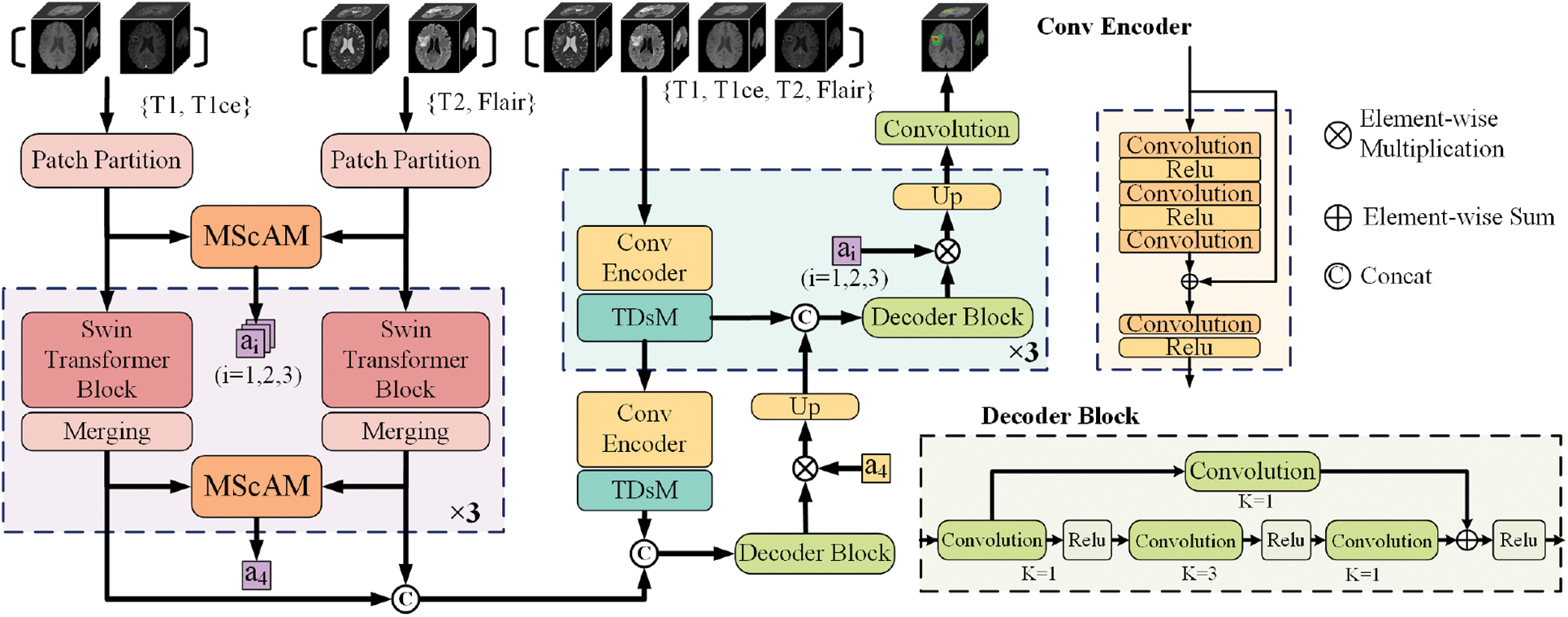 CMC | Free Full-Text | Clinical Knowledge-Based Hybrid Swin Transformer for Brain Tumor Segmentation