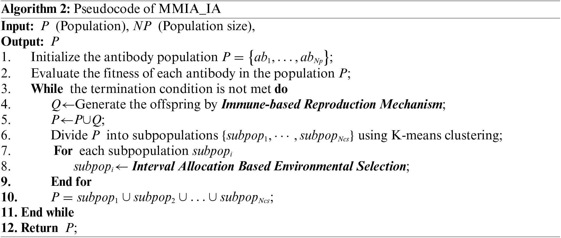 CMC | Free Full-Text | An Immune-Inspired Approach with Interval Allocation in Solving ...