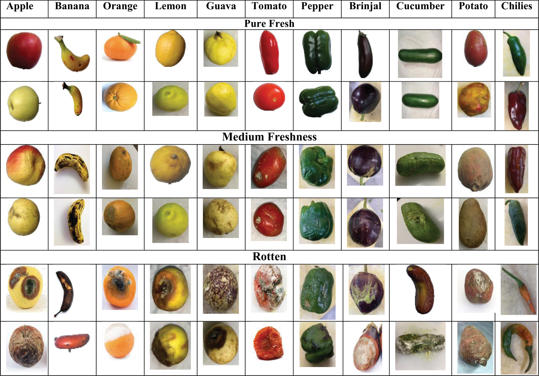 Fruits and Vegetables Freshness Categorization Using Deep Learning