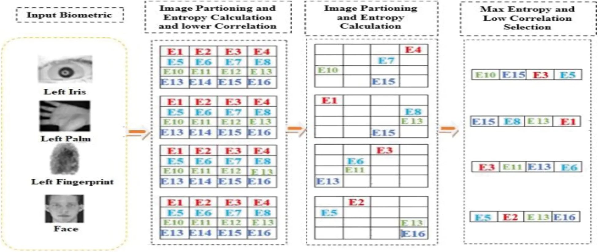 Secure Cancelable Template Based on Double Random Phase Encoding and Entropy Segmentation