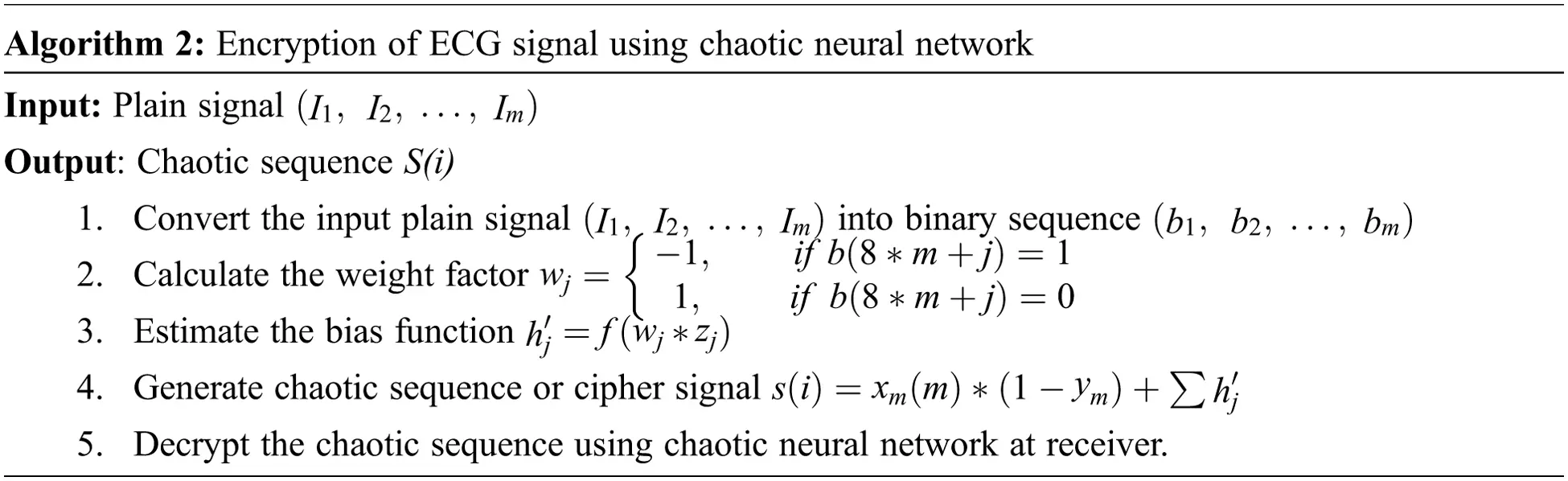 Secured ECG Signal Transmission Using Optimized EGC with Chaotic Neural ...