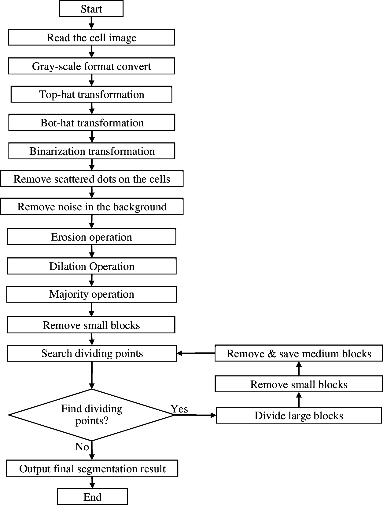 A Morphological Image Segmentation Algorithm for Circular Overlapping Cells